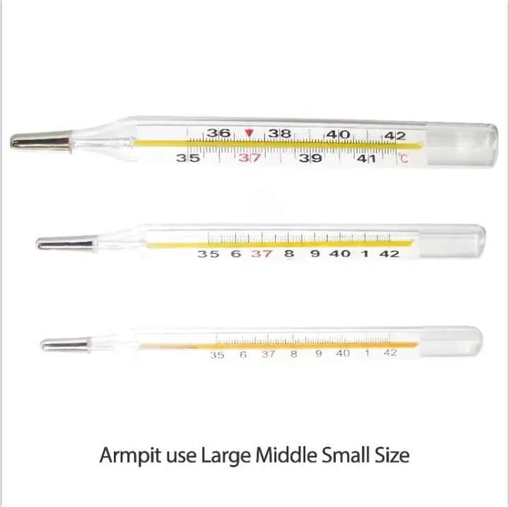 Medical Glass Thermometer, Armpit Measurement, Body Temperature, Large ...