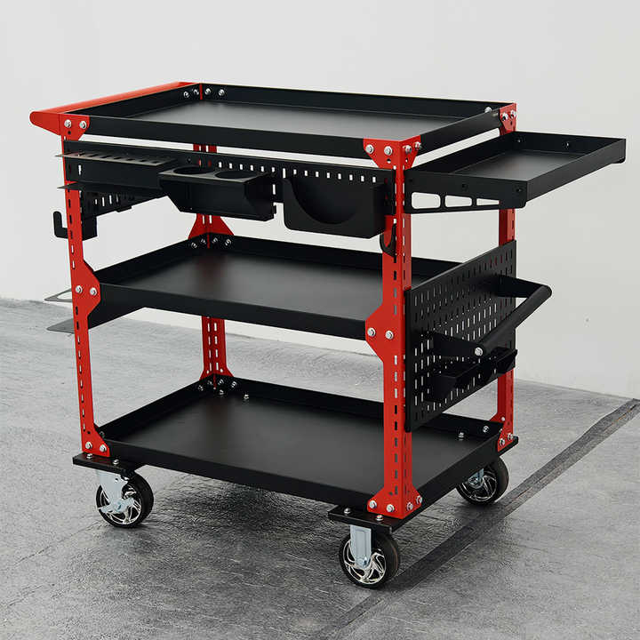 3 Layer Tool Cart Rolling Hand Tool Trolley with Wheels Suitable for ...