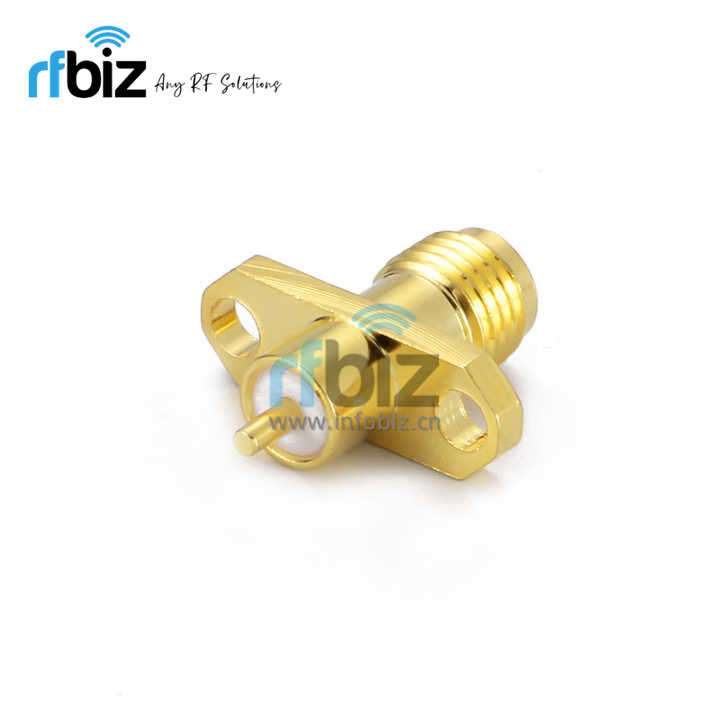 Factory Direct Sales Gold-Plated SMA-KFD-3 RF Coaxial Connector, Fixed Panel Mount, SMA Female ...