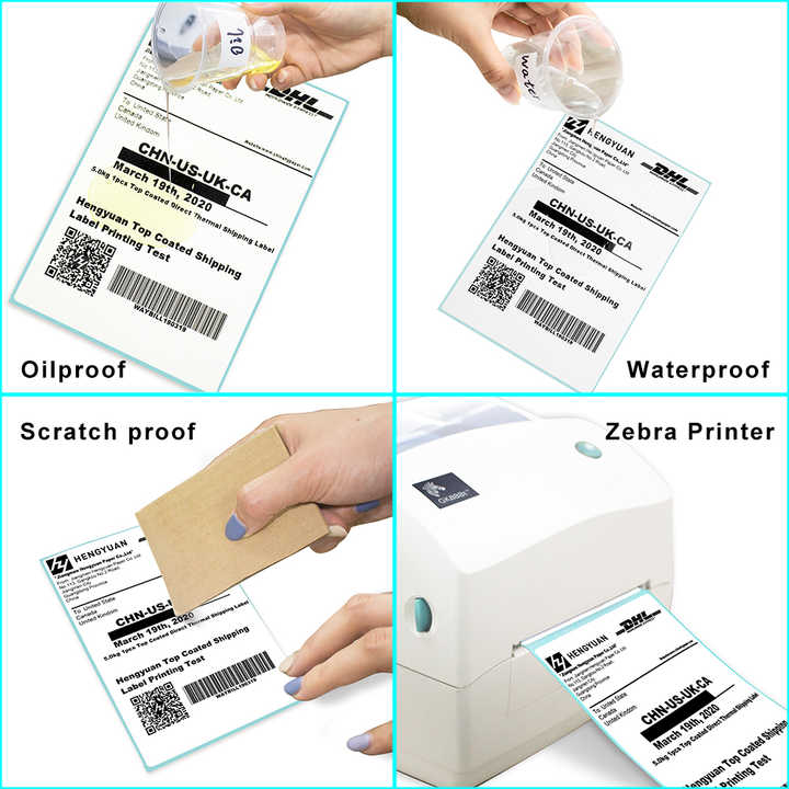 Blank White Waybill Sticker A6 Folded Thermal Label