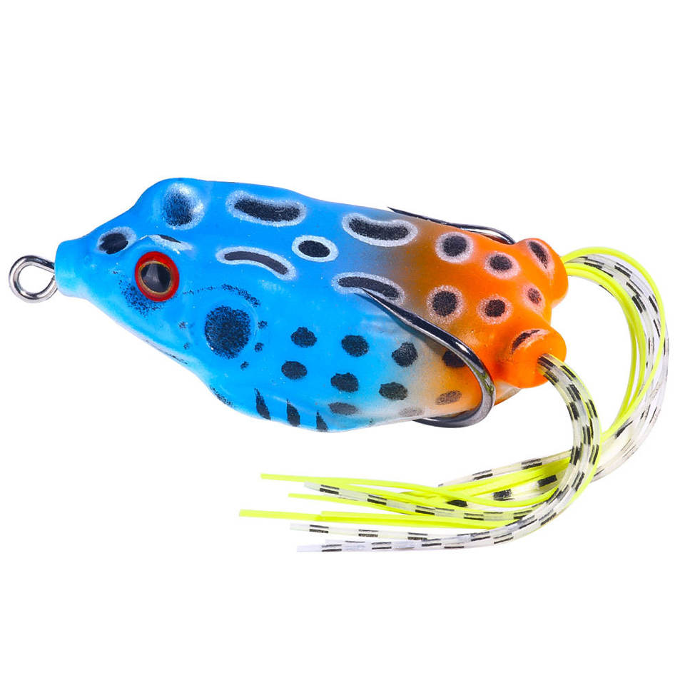 New 13.3g 55mm Floating Soft Frog Lure Topwater PVC Artificial Bait for ...