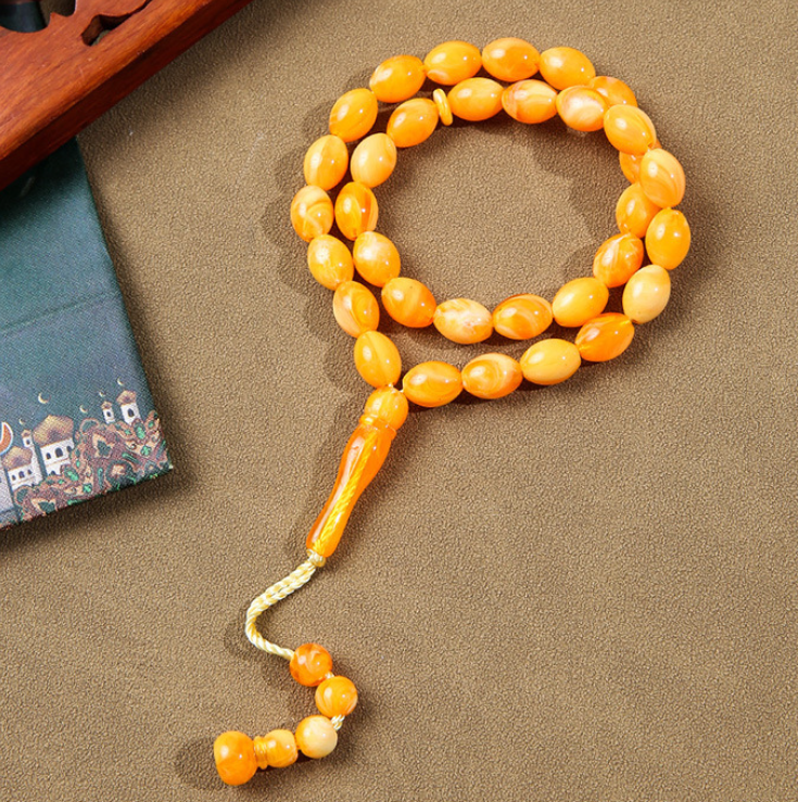 Digital Finger Tally Counter Muslim Misbaha 33 Beads Amber Rosary Tally ...