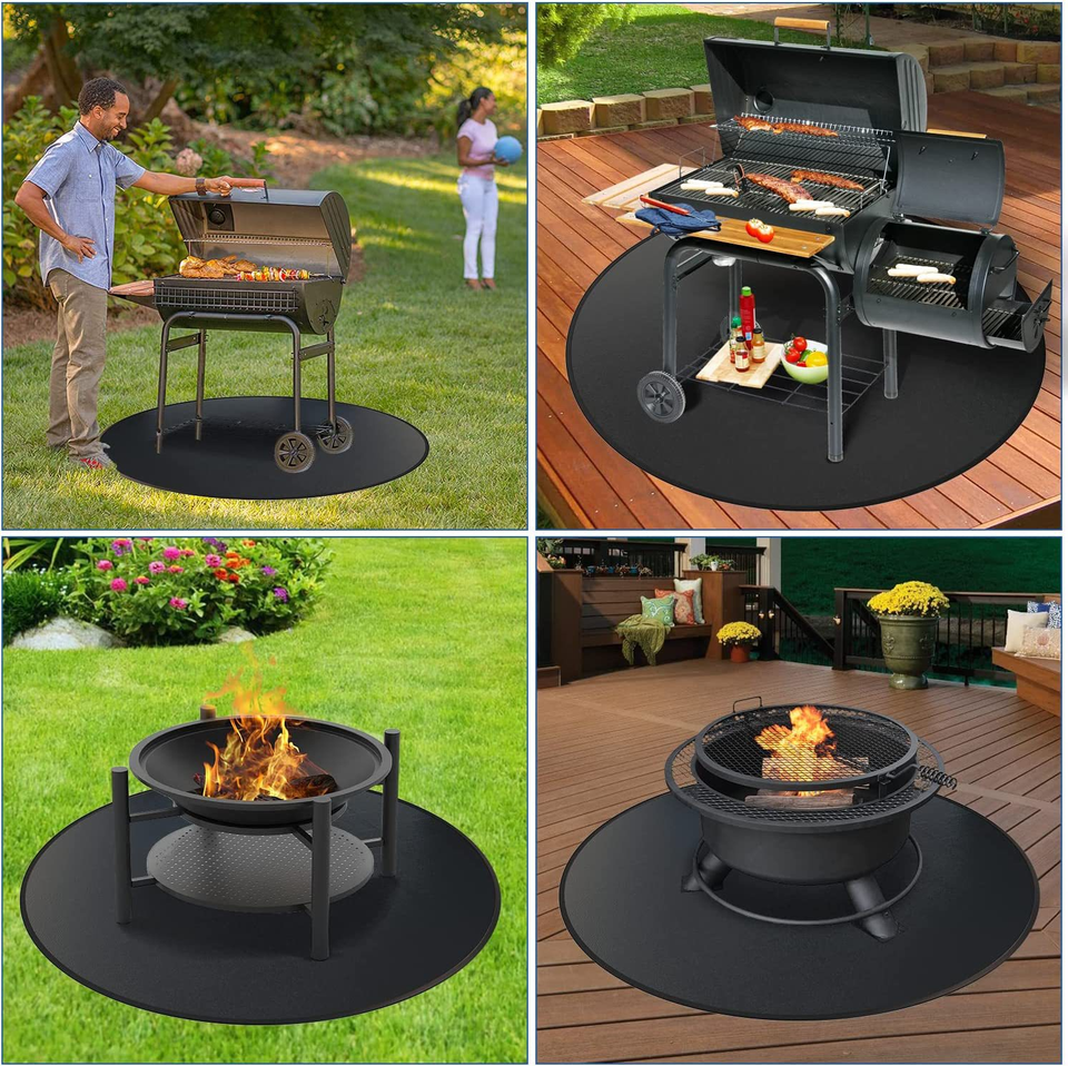 Universal Foldable Stove Pit Mat for Outdoor Camping Kitchen Barbecue ...