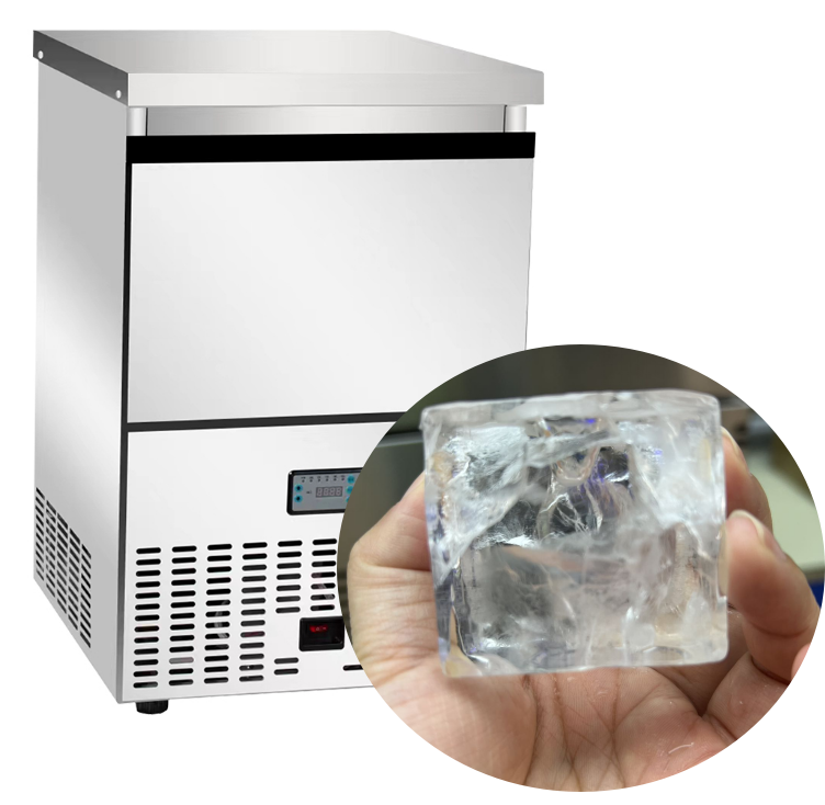 Stainless Steel Automatic Ice Machine Nugget Machine Ice Water and Ice ...