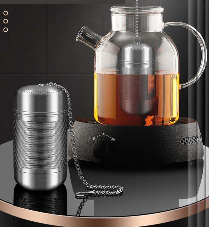 Portable Stainless Steel Tea Infuser with Lid Fine Mesh Coffee Filter ...