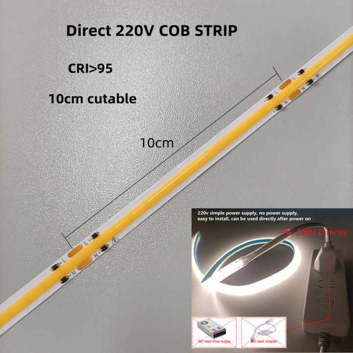 220V COB LED Strips - Durable, Efficient Lighting Solutions