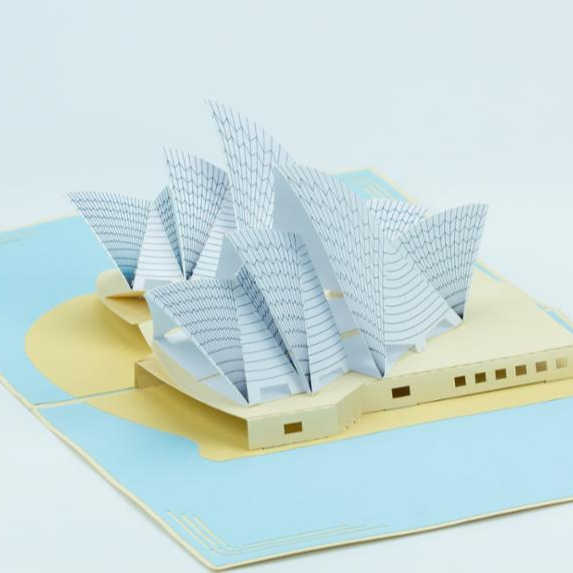 Sydney Opera House Pop up Card - Vietnamese Handcrafted Greeting Card