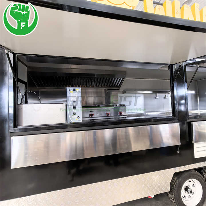 Movable square Trailer, Configurable with Fryer and Griddle, Capable of ...