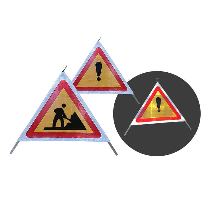 Foldable Portable Tripod Warning Sign Triangle Stand