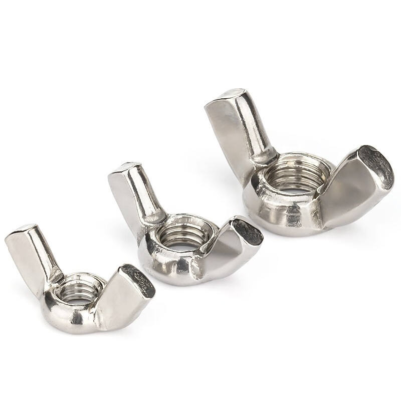 316 Stainless Steel A4-70 Polished DIN 315 Handtightened Wing Butterfly ...