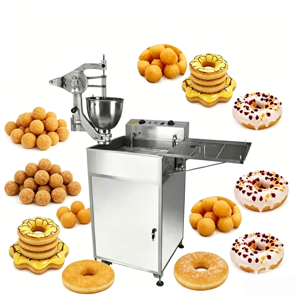 High Productivity Automatic Mini Mochi Donut Fryer 3 Shape Mini Lokma ...