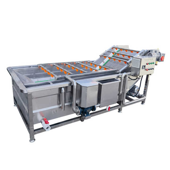 High Speed mango Fruit Washing Machine Vegetables Bubble Flume Washer ...