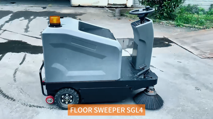 SGL4 Wet Industrial Ride-On Floor Sweeper Truck with Power Broom ...