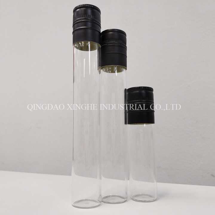 Flat Bottom Empty Glass Test Tube Bottles Transparent High Borosilicate ...