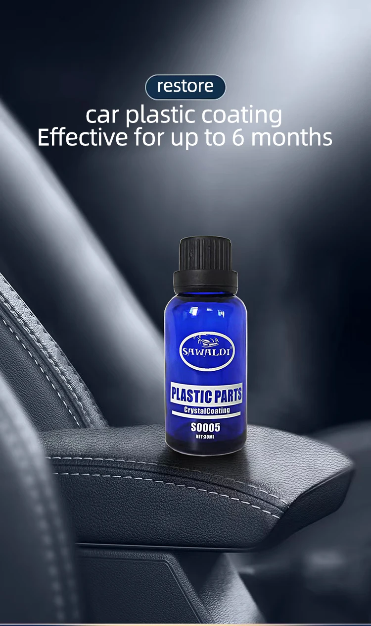 30ML Vinyl Plastic Trim Restorer - Renew Black Worn Surfaces