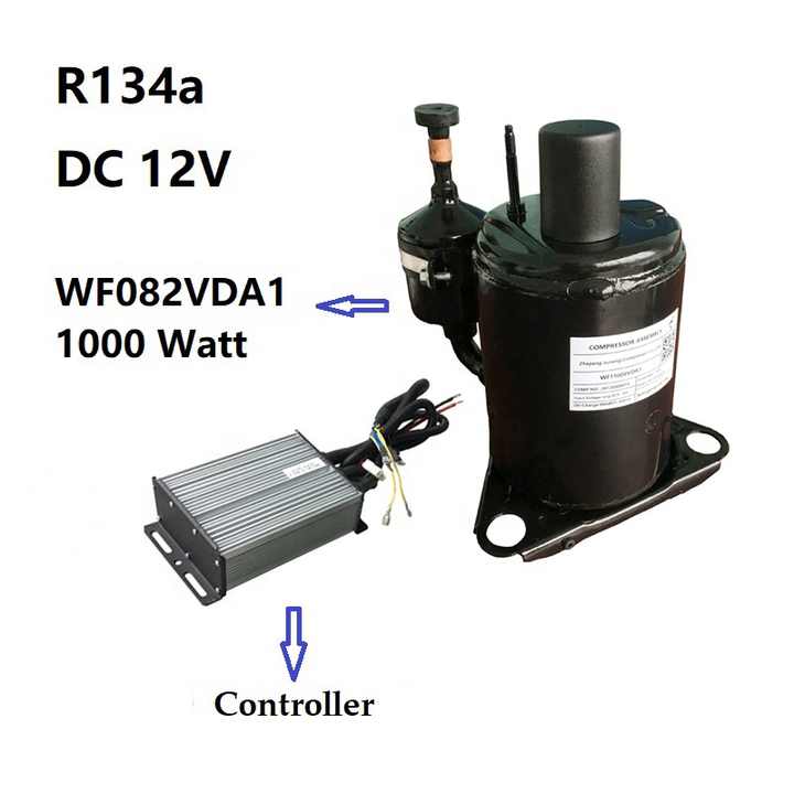 12V DC Motor Compressor for Portable Air Coolers - 1000W