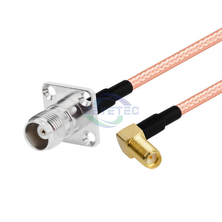 TNC to SMA Connector Pigtail Flange TNC Female Waterproof to SMA Female ...