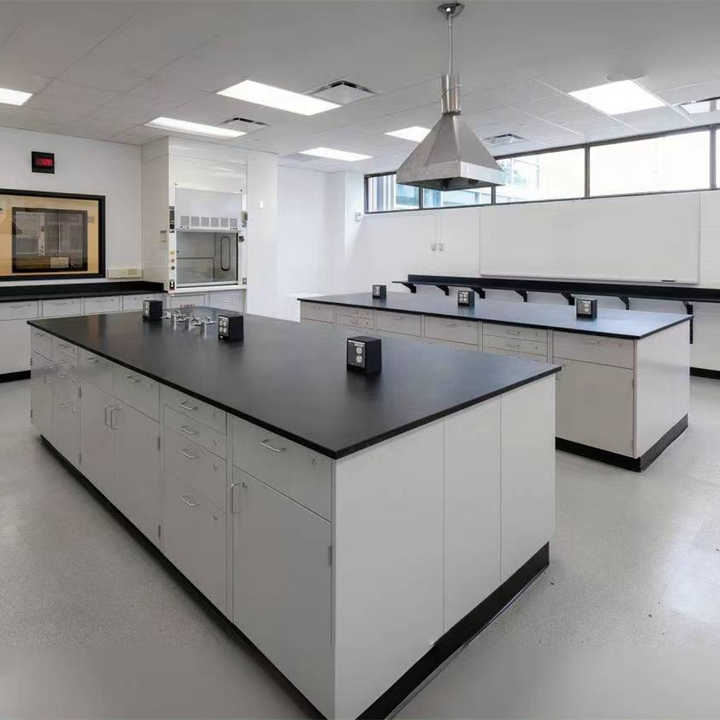 Floor Mounted Medical Chemical Laboratory Furniture Bench with Storage ...
