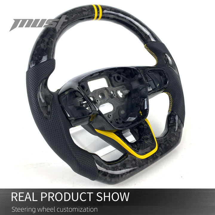 Customized Carbon Fiber Steering Wheel for Focus MK4 Fiesta MK8 ...