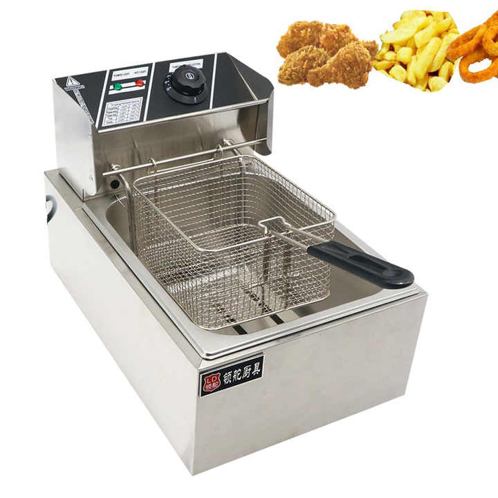 110V 6L Fryer Commercial Kitchen Fryer 410 Body 201 Wholesale Factory ...