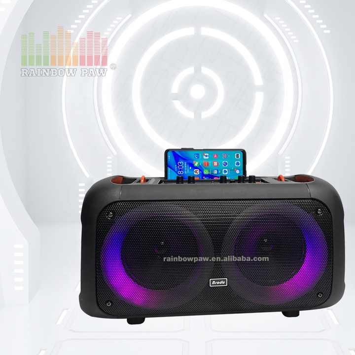 Kts Bts-1709 Speaker Bt Subwoofer Karaoke Party Dual 6.5 Inch Portable ...