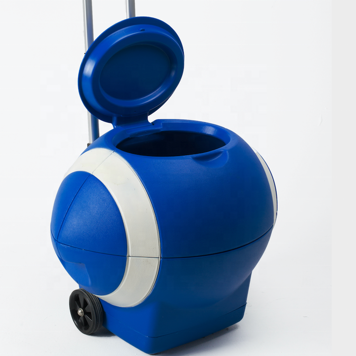 HSp Ice Cooler 50L Large Football Shaped Trolley Cooler Box with logo ...