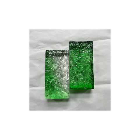 Gradient Color Glass Bricks Blocks Ice Crystal Solid Hot Melt Glass ...