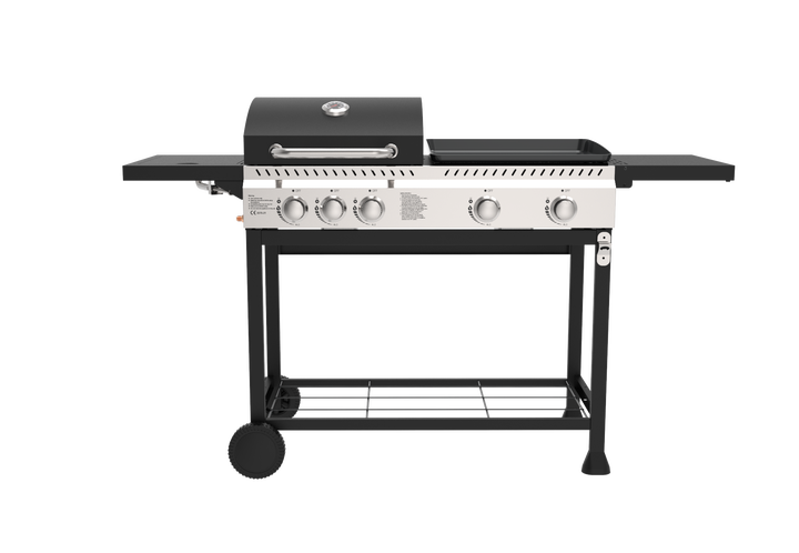 Heavy Duty Combination Gas Grill and Plancha Outdoor Garden Barbecue ...