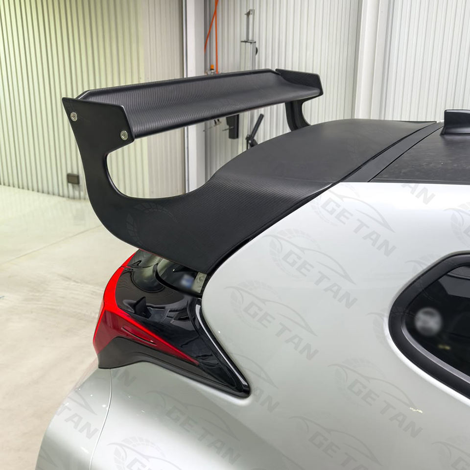 GR YARIS GXPA16 FG Type Glossy Carbon Fiber Rear Wing Kit