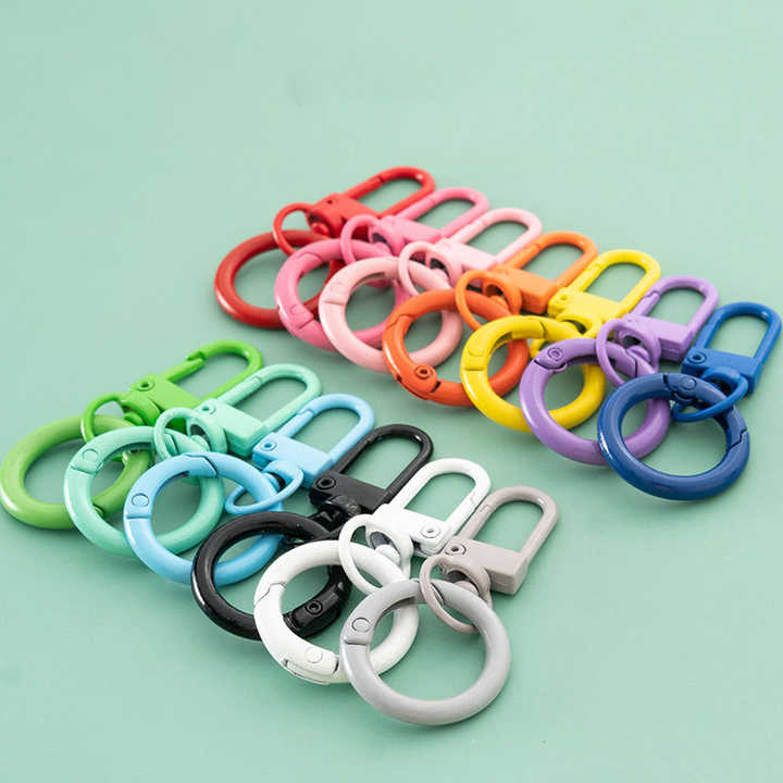 Bulk Cute Alloy Candy Colorful Buckle Keychain Ring Keychains Lobster ...