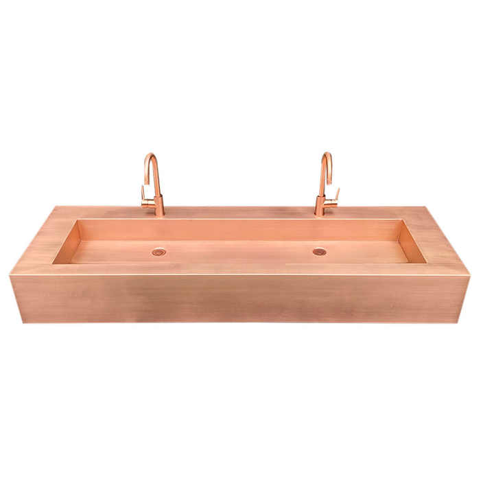 Handmade Copper Washbasin with Integrated Sink - Luxury