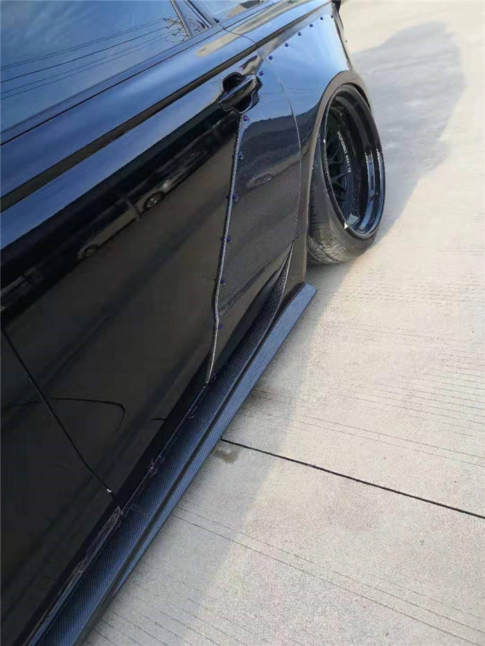 FORA6 S6 RS6 Body Kit - Carbon Fiber Front Lip & Side Skirts