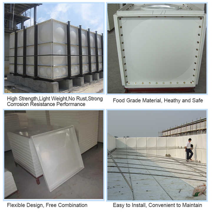FRP GRP SMC Water Tank Price Fiberglass Modular Water Storage Tank ...