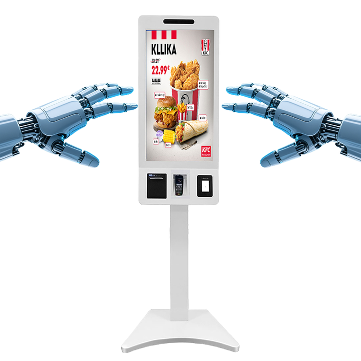 Checkout NFC RFID QR Scanner Module 32-Inch Self-Service Food LCD Order ...