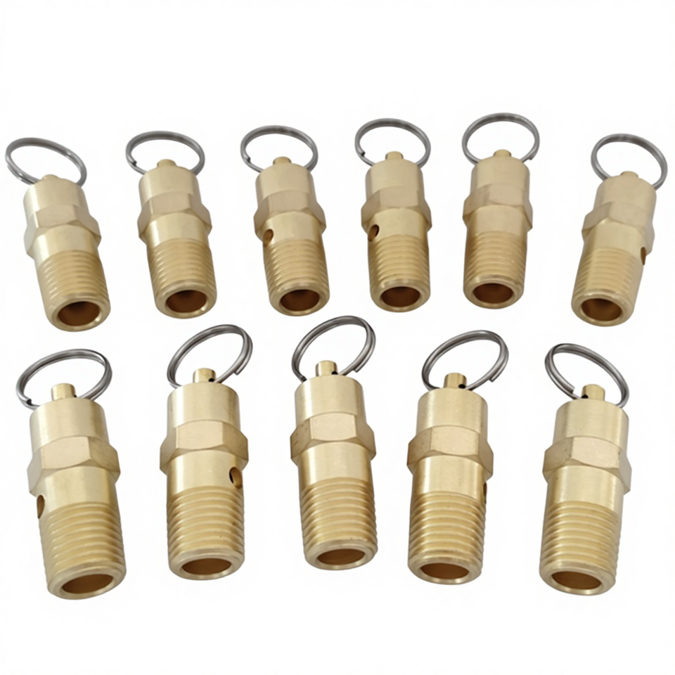 NPT Threaded Air Compressor Safety Valve 1/4 American Full Copper Fully ...