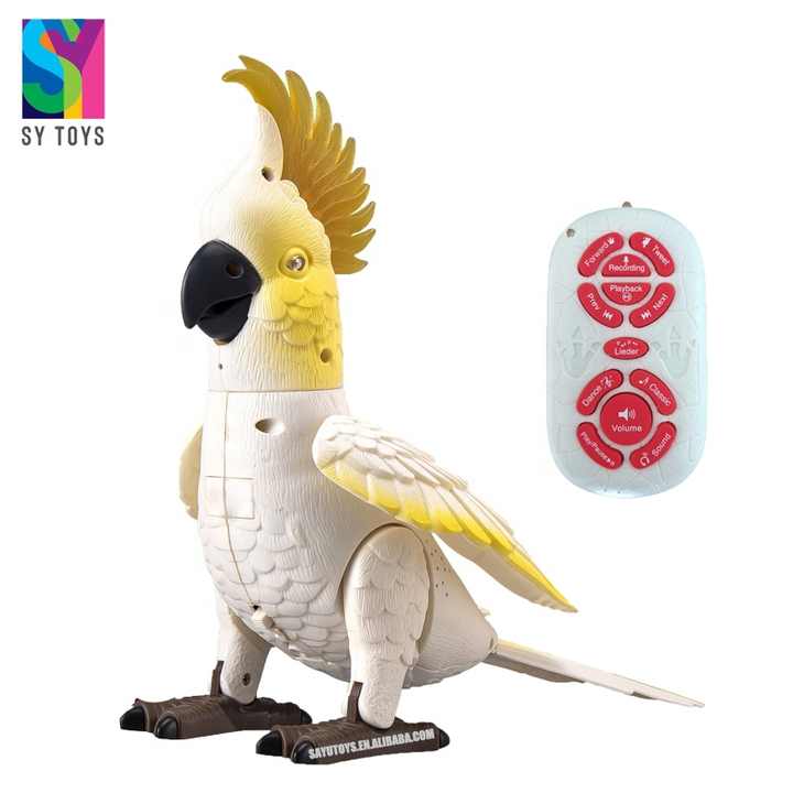 SY Newest induction plastic remote control rc record parrot toy ...