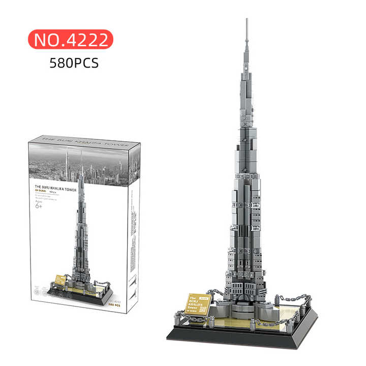 4222 Dubai the Burj Khalifa Tower World Architectural Scene Attractions Kids Unisex Building ...