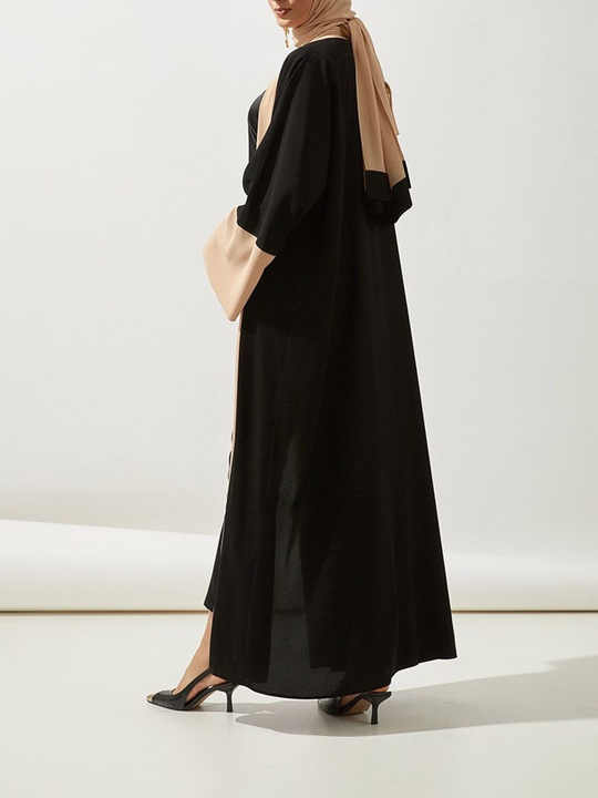 Wholesale 2 Piece Matching Color Abaya Set for Muslim Women