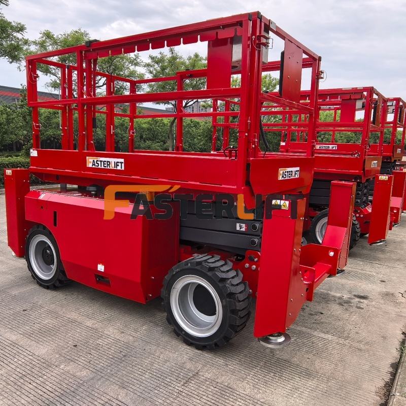 Fasterlift Diesel Engine Off Road 4WD Self Propelled Scissor Lift ...