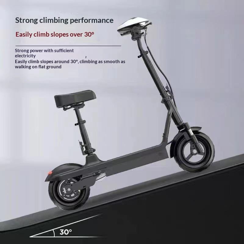 10-inch Folding Electric Scooter for Men Women Steel Frame Lithium ...