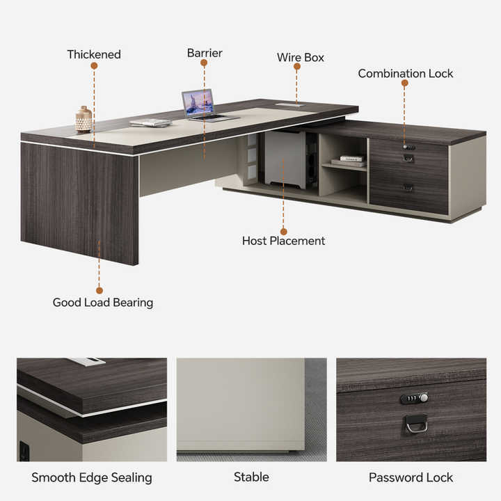 Luxury Boss Desk - Custom Office Modern Desk Furniture