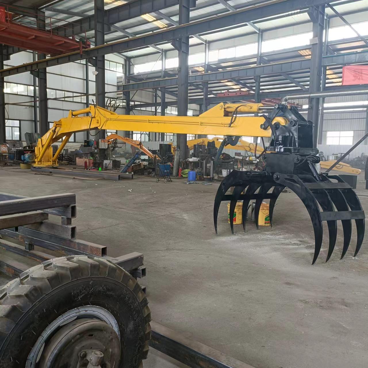 China made loader excavator rotary stone grab wood grab machine ...