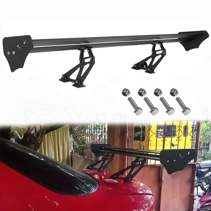 53inch Lightweight GT Rear Trunk Wing Spoiler Aluminum Black