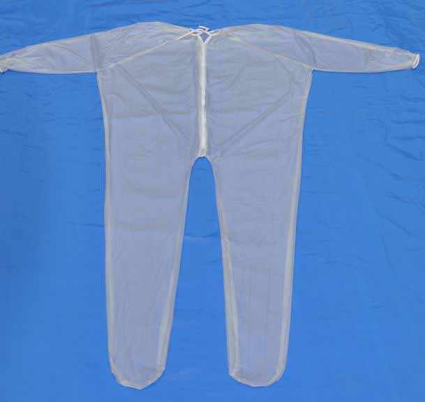 Clear Vinyl Funeral Garments - Mortuary Unionalls