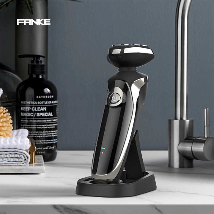 Fanke Customized Professional Men's Rotating Three-Blade Electric Shaver