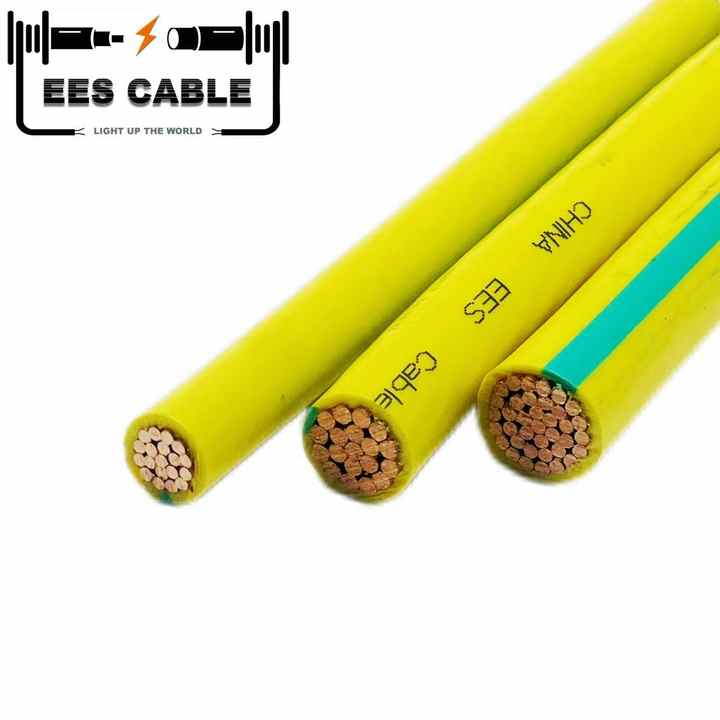 450/750V H07V-R Single Core 95mm2 Yellow and Green PVC Insulation Flexible Grounding Earth Cable ...