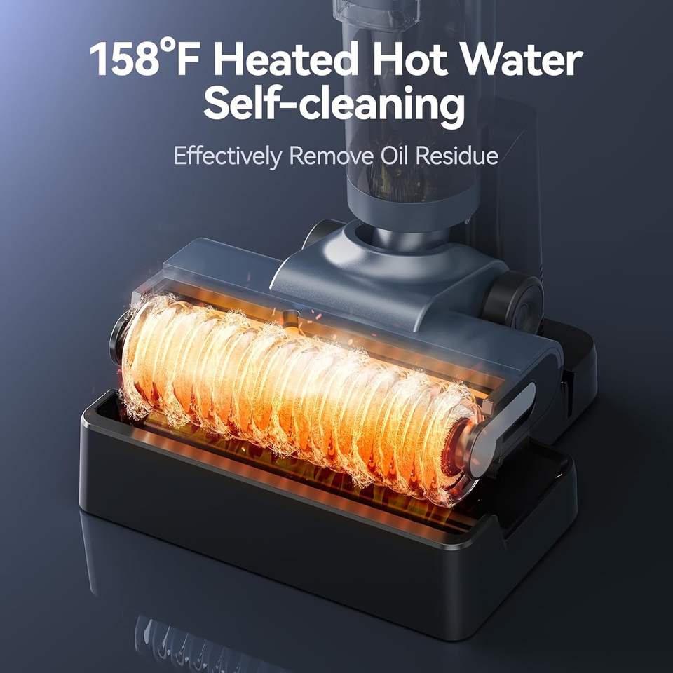 JONR ED12 PRO Wet/Dry Vacuum Cleaner Mop Three-Sided Cleaning Hot Water ...