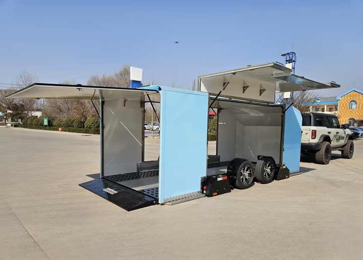 Car Hauler Sports Car Transportation Trailer Hydraulic Lift Trailer 2 ...