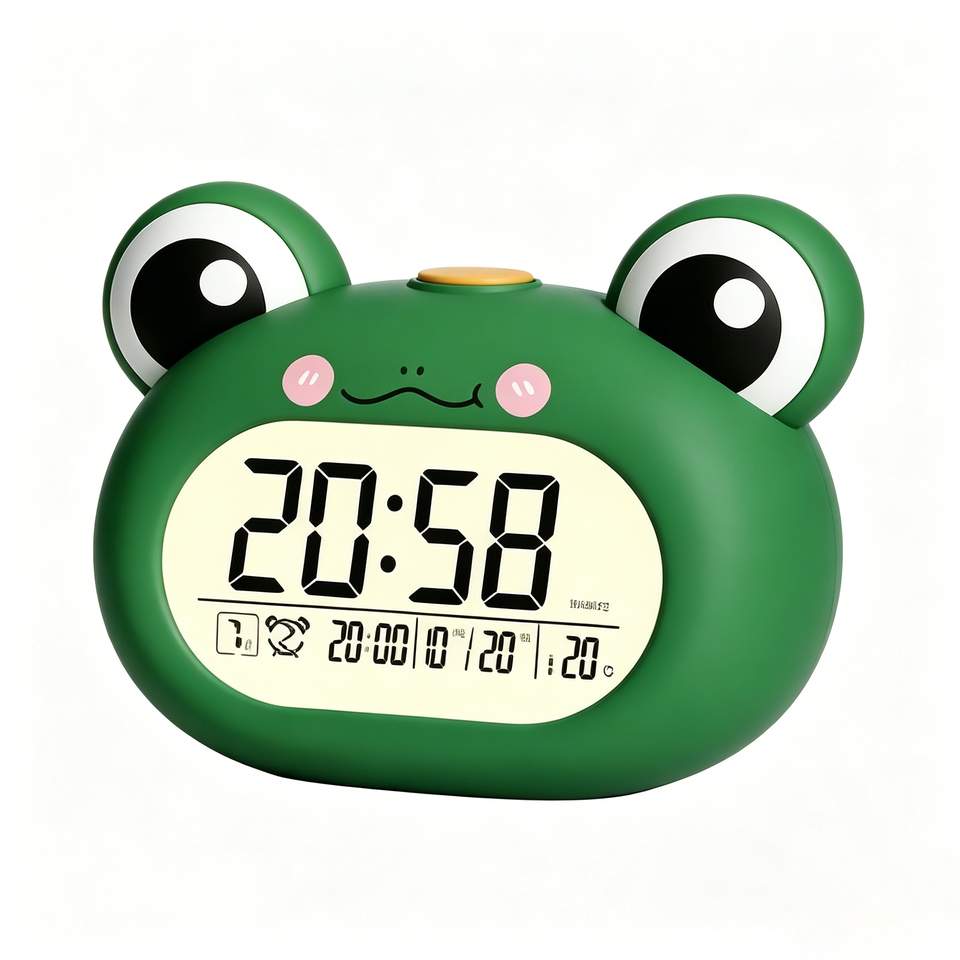 Plastic Cartoon Shape Table Alarm Clock With Minimalist Design Silent ...
