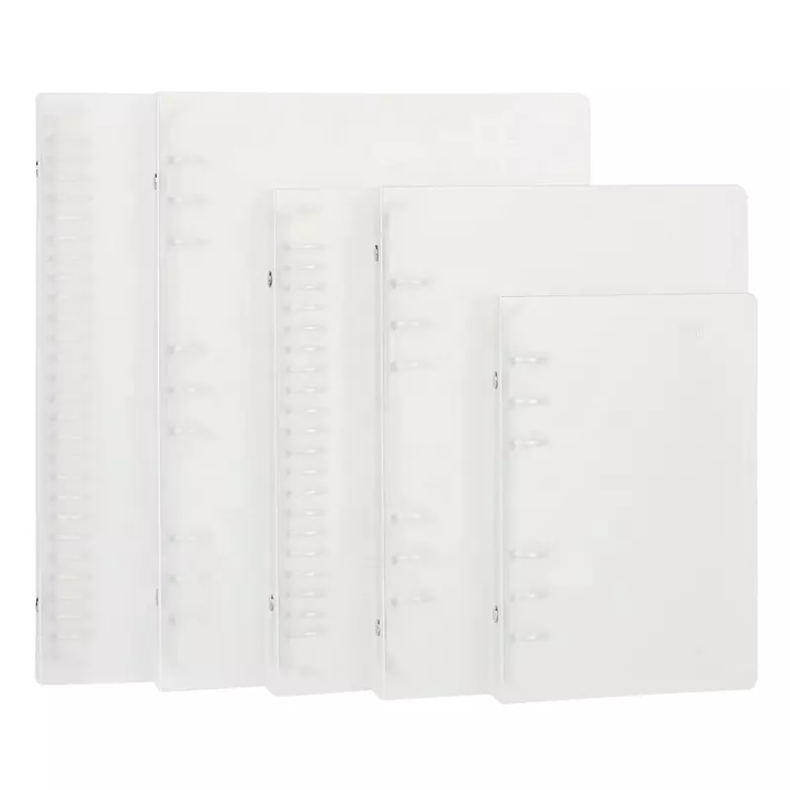 B5 A5 A6 A4 Customized Clear Looseleaf Rubber Binder Transparent Cover ...